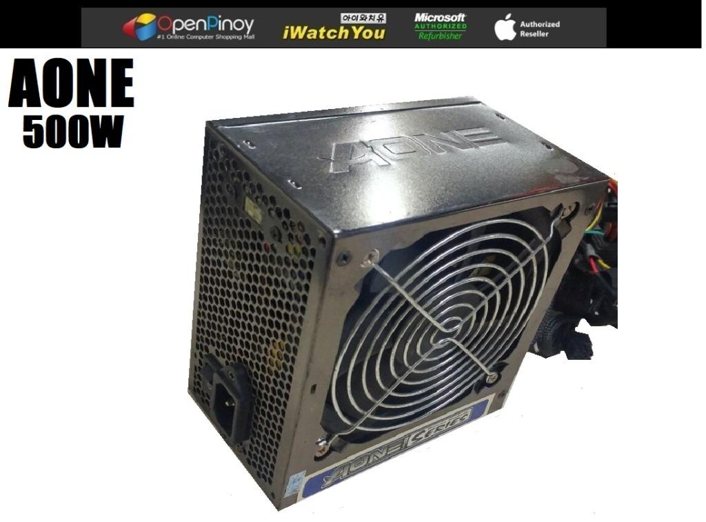 N-Class AONE Brand 500W V2.2 Power Supply Unit, Computers & Tech, Parts ...