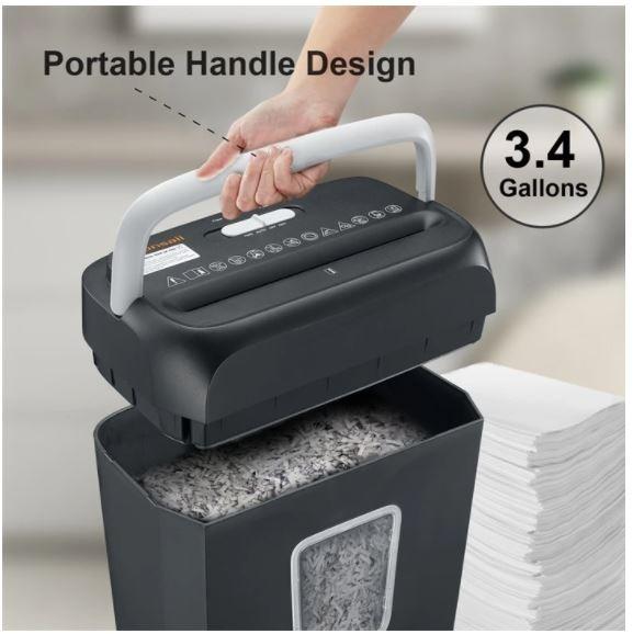 (NEW) Bonsaii C237-B 6-Sheet Cross-Cut Paper and Credit Card Small Home ...