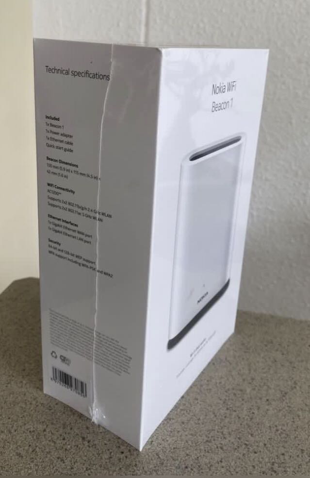 Nokia WiFi Beacon 1 WiFi Mesh Router System Supports AC1200, TV & Home ...