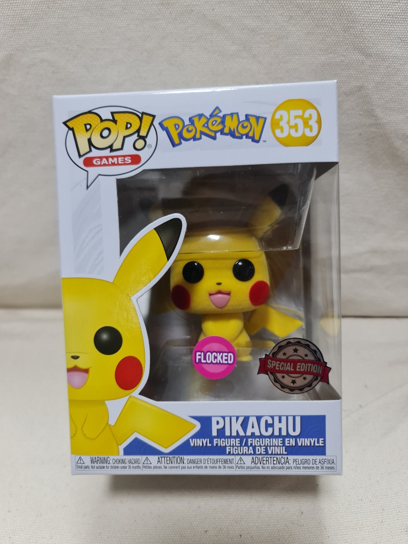 Pikachu Flocked Funko Pop, Hobbies & Toys, Toys & Games on Carousell