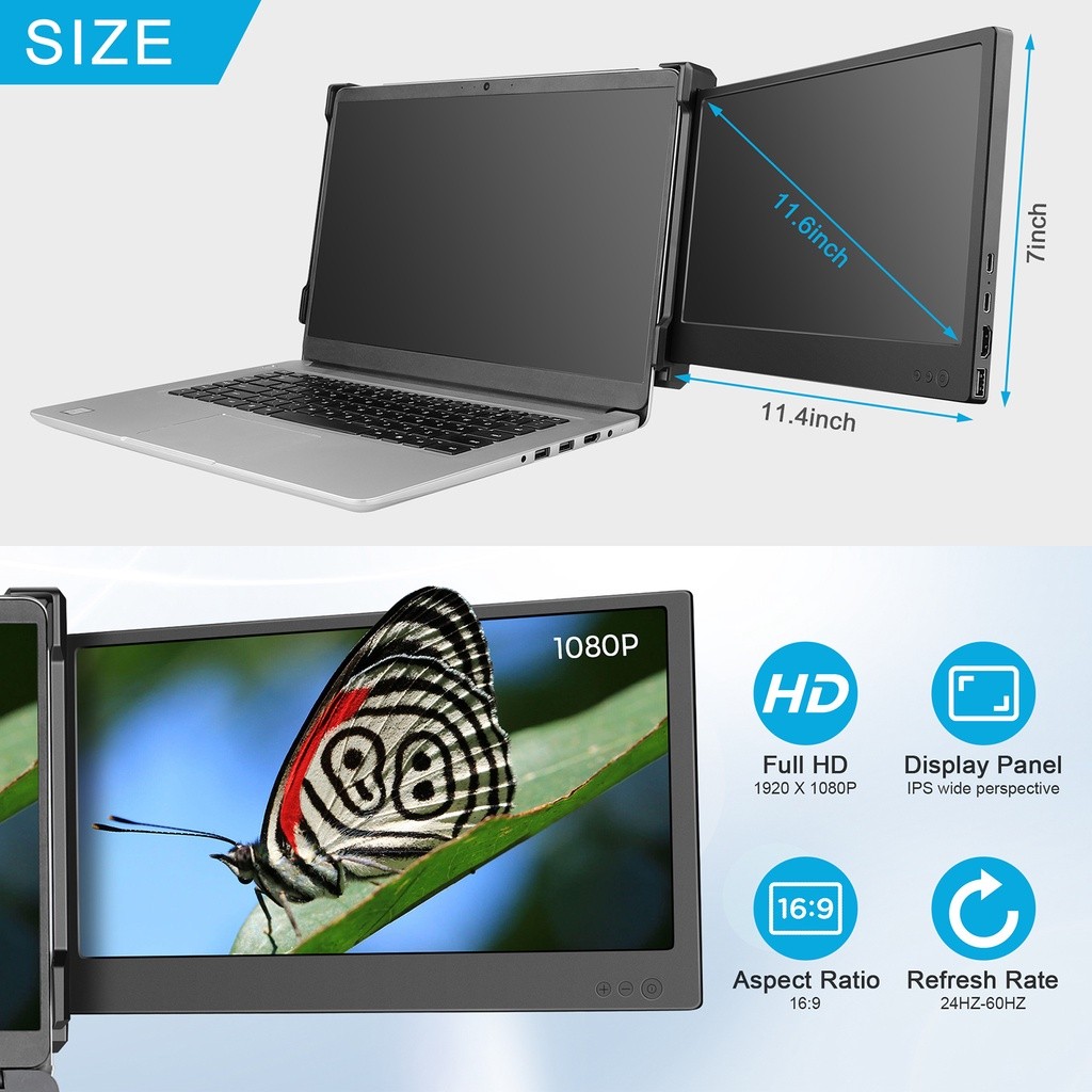 Portable monitor split screen, Computers & Tech, Laptops & Notebooks on ...
