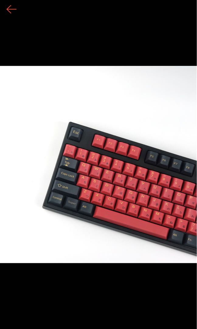 Red Samurai PBT Keycaps Sublimation Mechanical Keyboard Copy GMK Cherry ...