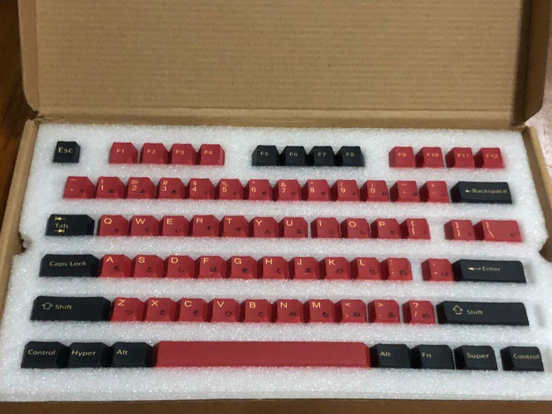 Red Samurai PBT Keycaps Sublimation Mechanical Keyboard Copy GMK Cherry ...