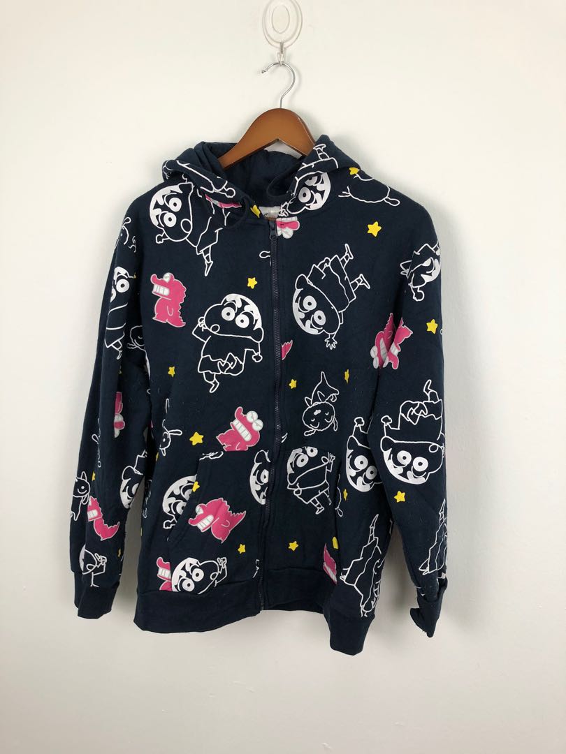 Shin Chan Full Print Hooded Jacket, Men's Fashion, Coats, Jackets and ...