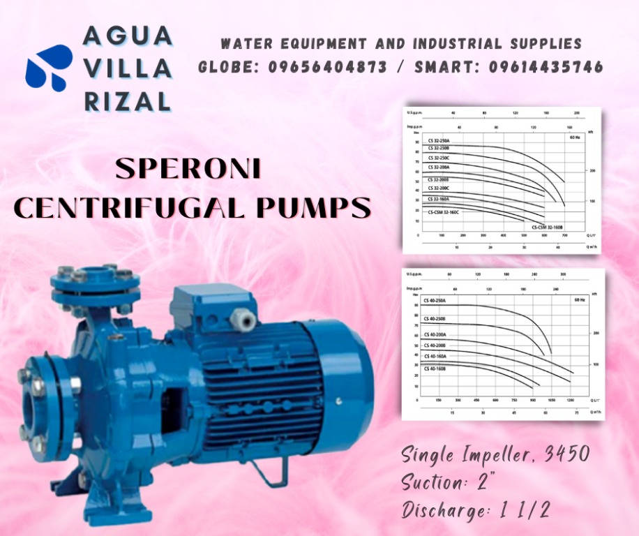 SPERONI CENTRIFUGAL PUMPS (CS SERIES), Furniture & Home Living, Gardening, Hose and Watering ...