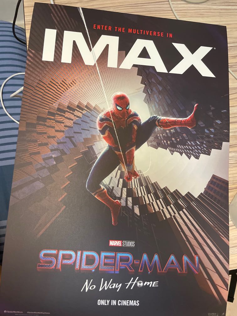 Spider-Man no way home imax poster, 興趣及遊戲, 收藏品及紀念品, 郵票及印刷品 - Carousell