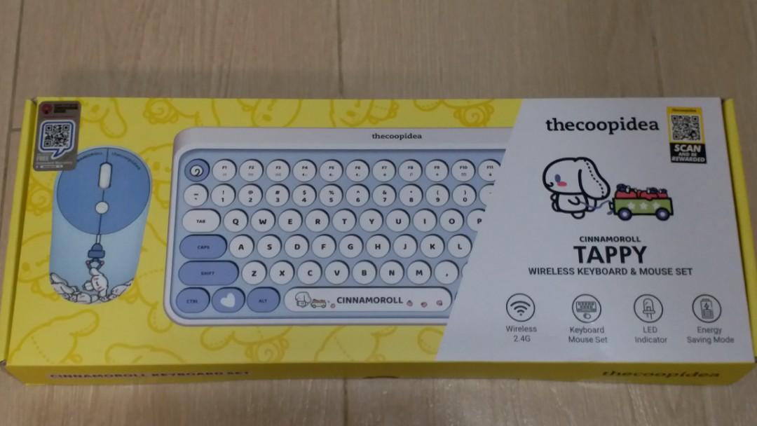 Thecoopidea Tappy x Sanrio Cinnamoroll keyboard set, 電腦＆科技, 電腦周邊及配件, 電腦鍵盤及相關產品 - Carousell