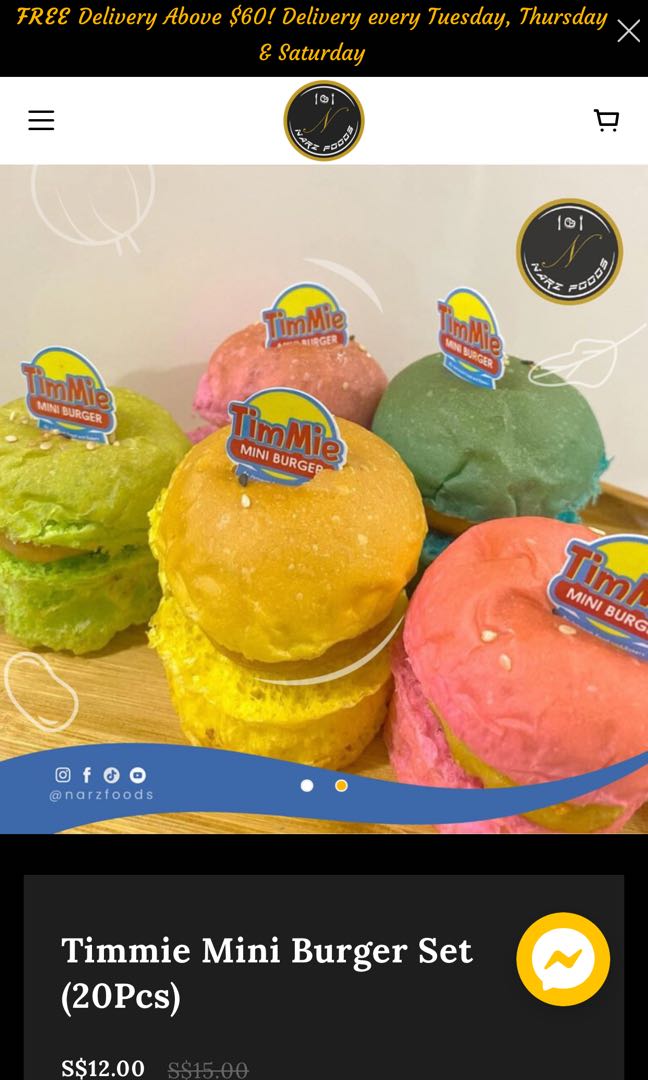 Frozen TimMie Mini Burger, Food & Drinks, Chilled & Frozen Food on ...