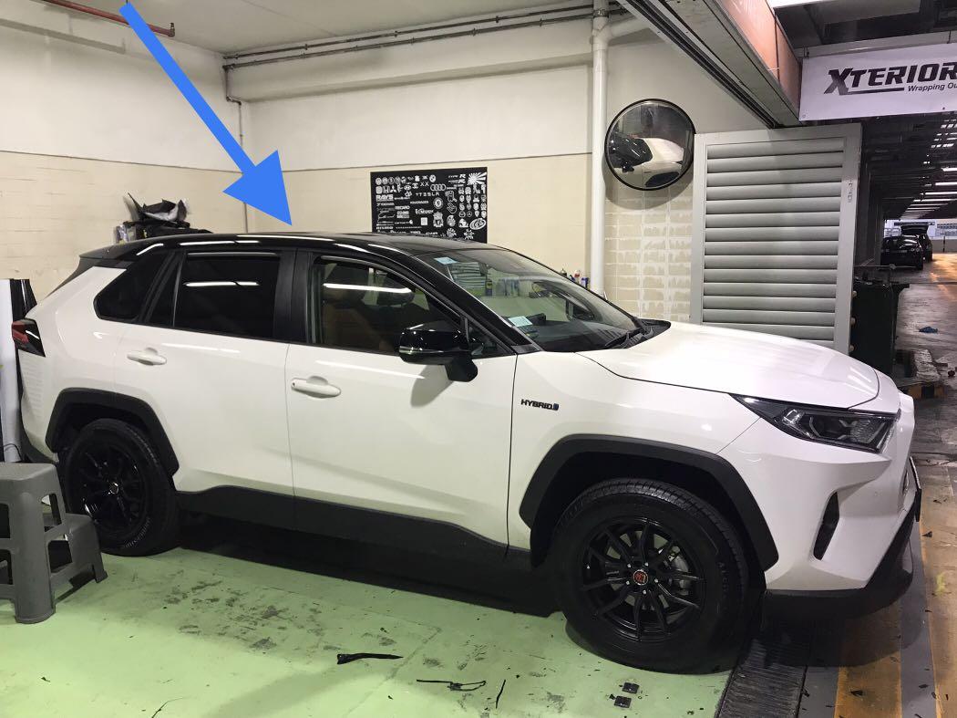 Toyota RAV4 half cut design sticker wrap, Half cut sticker wrap, Car ...