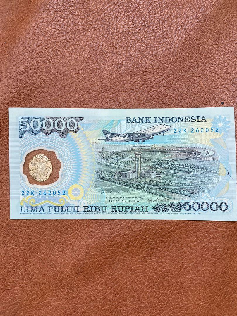 Uang kertas kuno 50.000 soeharto plastik polimer asli. Harga satuan ...