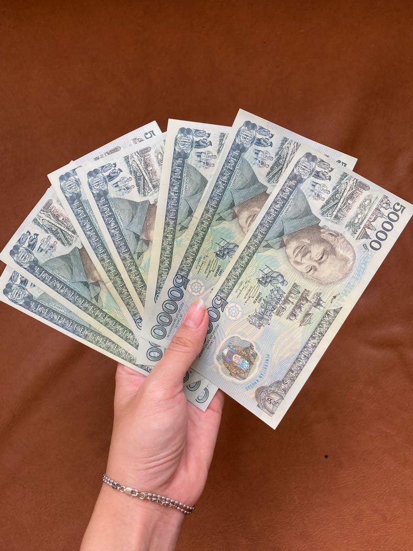 Uang kertas kuno 50.000 soeharto plastik polimer asli. Harga satuan ...