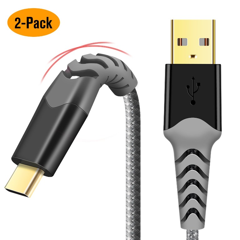 Usb Type C Cable 2 Pack 2M Grey [2888], Mobile Phones & Gadgets, Mobile ...