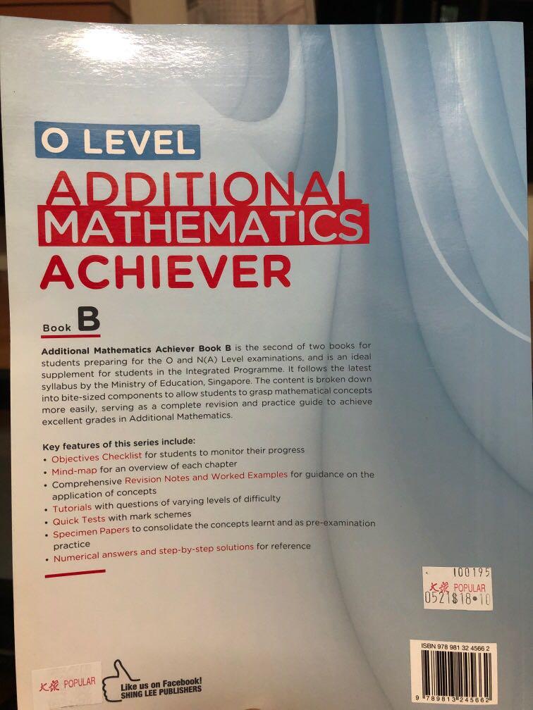 Additional Mathematics Achiever assessment book, Hobbies & Toys, Books & Magazines, Assessment ...