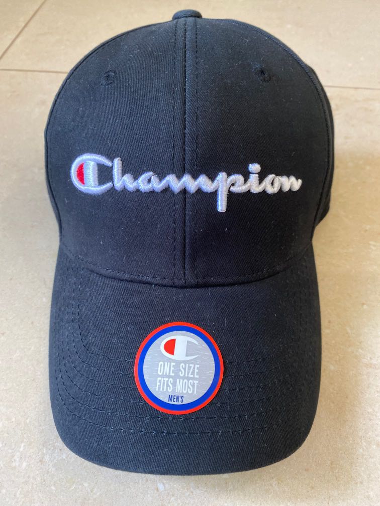Authentic champion black cap, Men's Fashion, Watches & Accessories ...