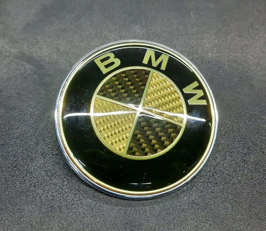 BMW Carbon Black Front Bonet Logo Badge Emblem 82mm, Auto Accessories ...
