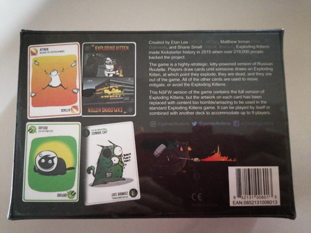 BN Exploding Kittens NSFW Deck, Hobbies & Toys, Toys & Games on Carousell