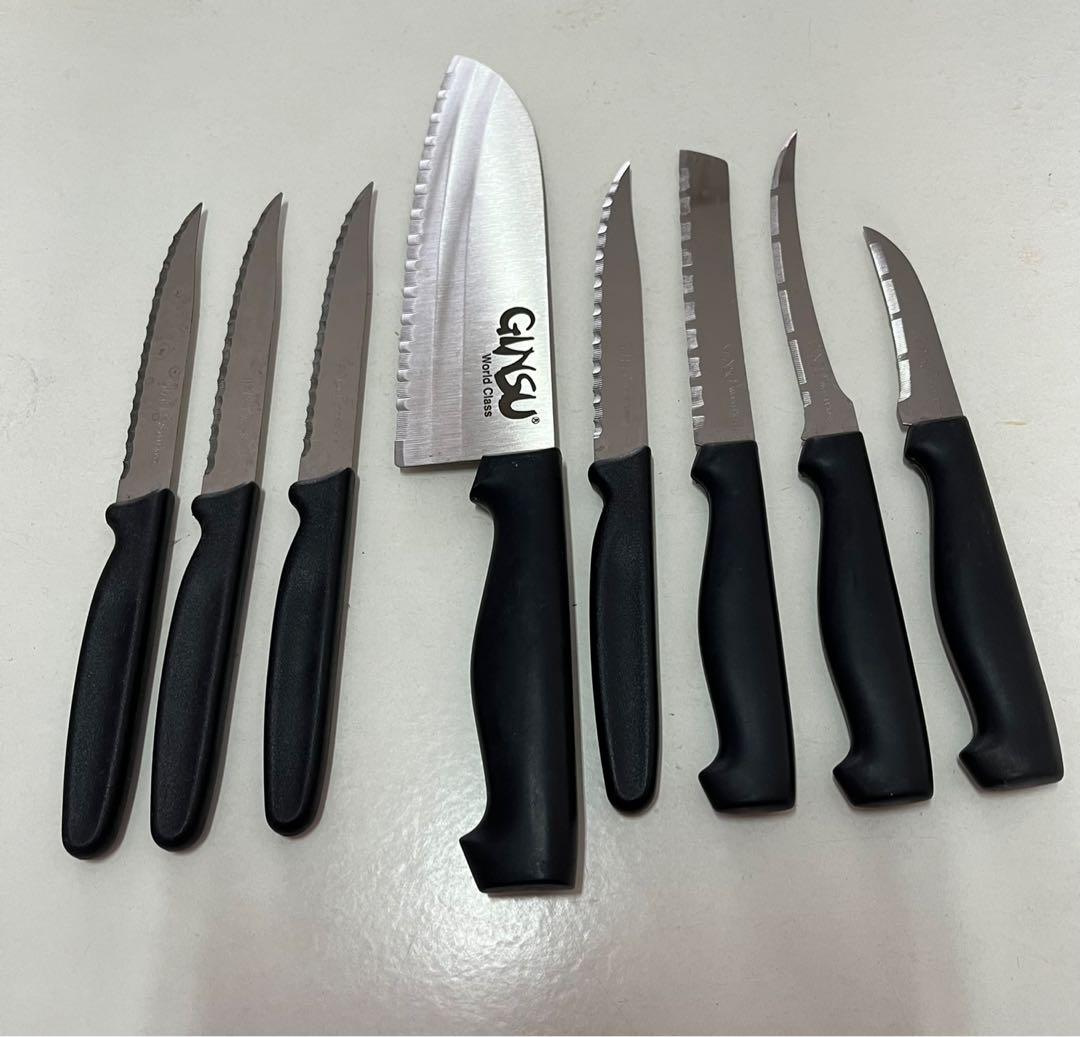 Brand new GINSU 10-pc world class high carbon steel knives, TV & Home ...