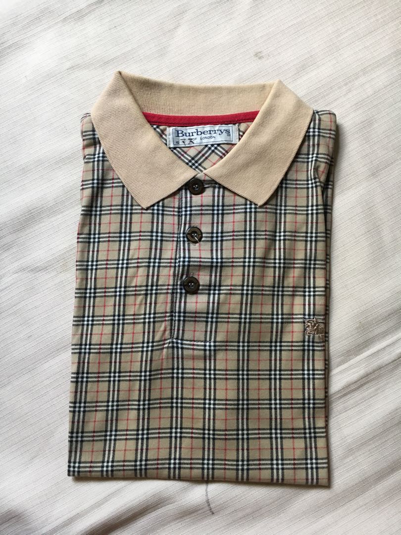 BURBERRY NOVA CHECKERS POLO SHIRT, Men's Fashion, Tops & Sets, Tshirts ...