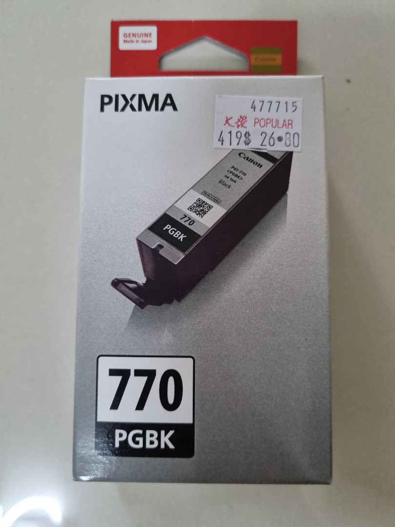 Canon Pixma Printer 770 Ink - Black, Computers & Tech, Printers ...