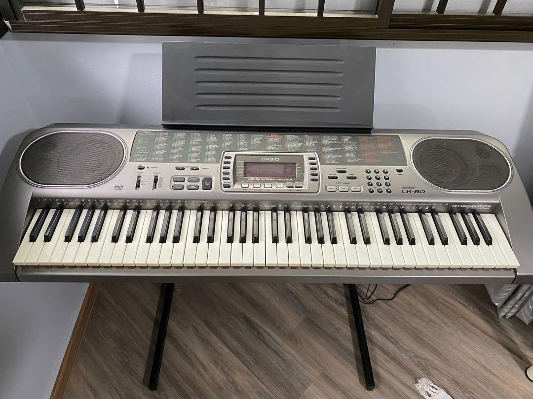 Casio electronic keyboard LK 80, Hobbies & Toys, Music & Media, Musical Instruments on Carousell