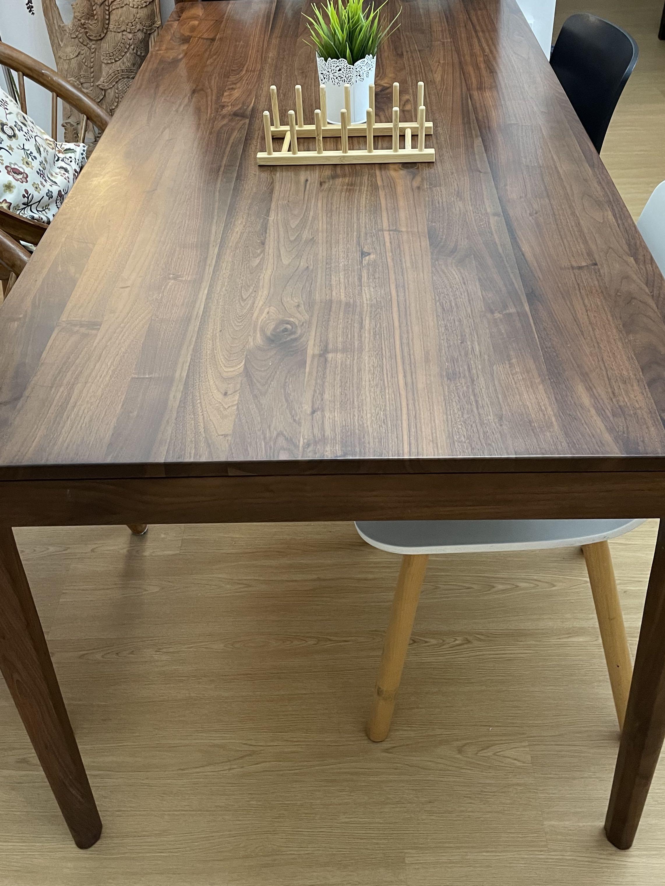 Castlery solid wood dining table, Furniture & Home Living, Furniture ...