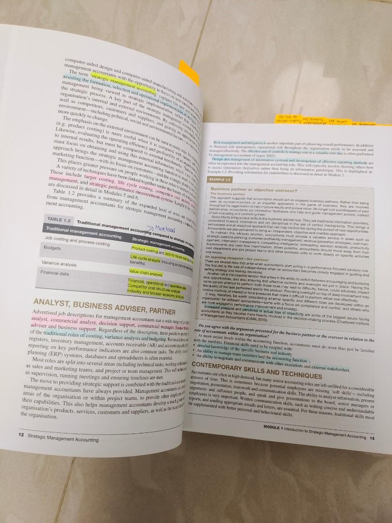 CPA Australia Strategic Management Accounting Textbook (Used), Hobbies ...