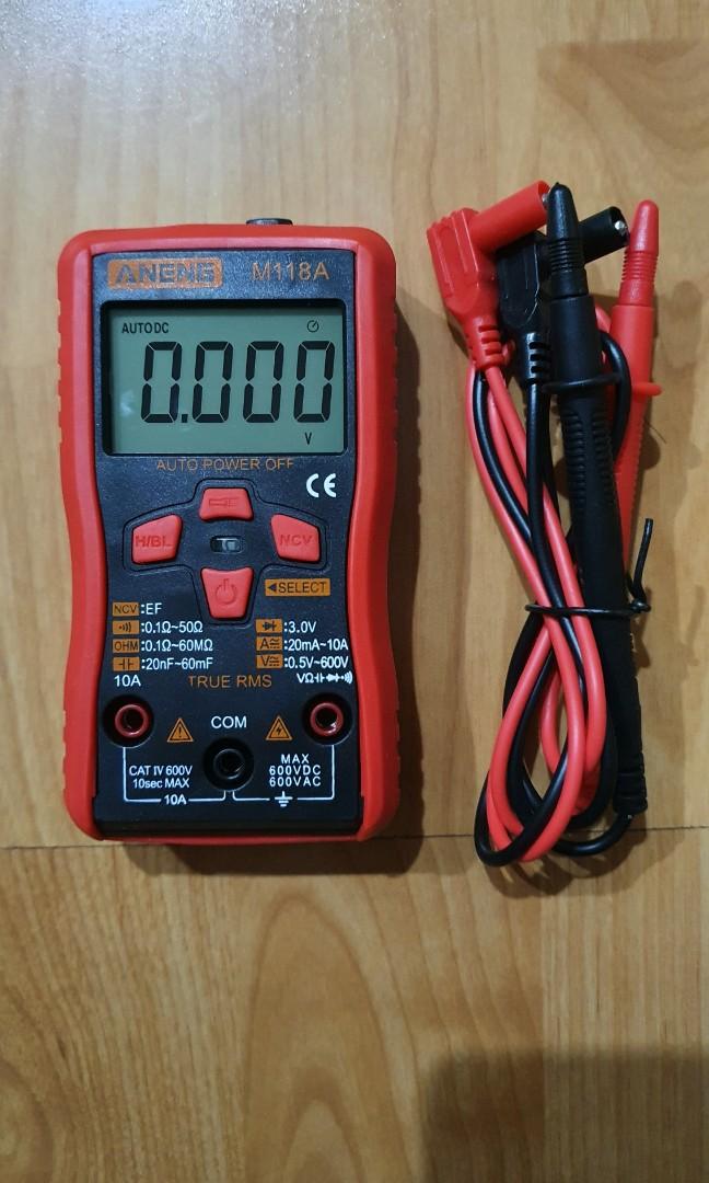 Digital Multimeter with LED on/off backlight display. Auto Multimeter ...
