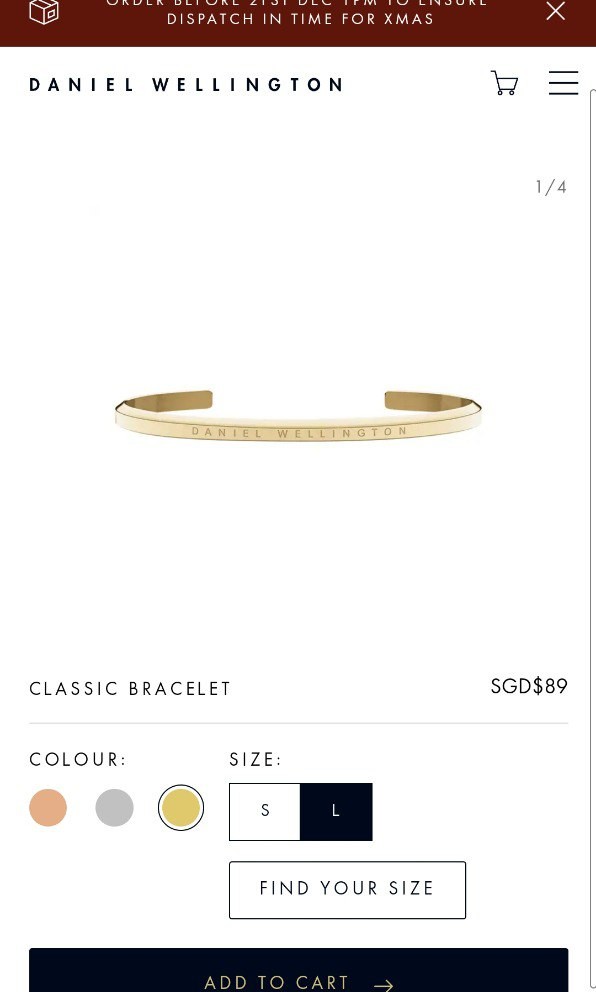DW Classic Gold Bracelet, Women's Fashion, Jewelry & Organisers ...