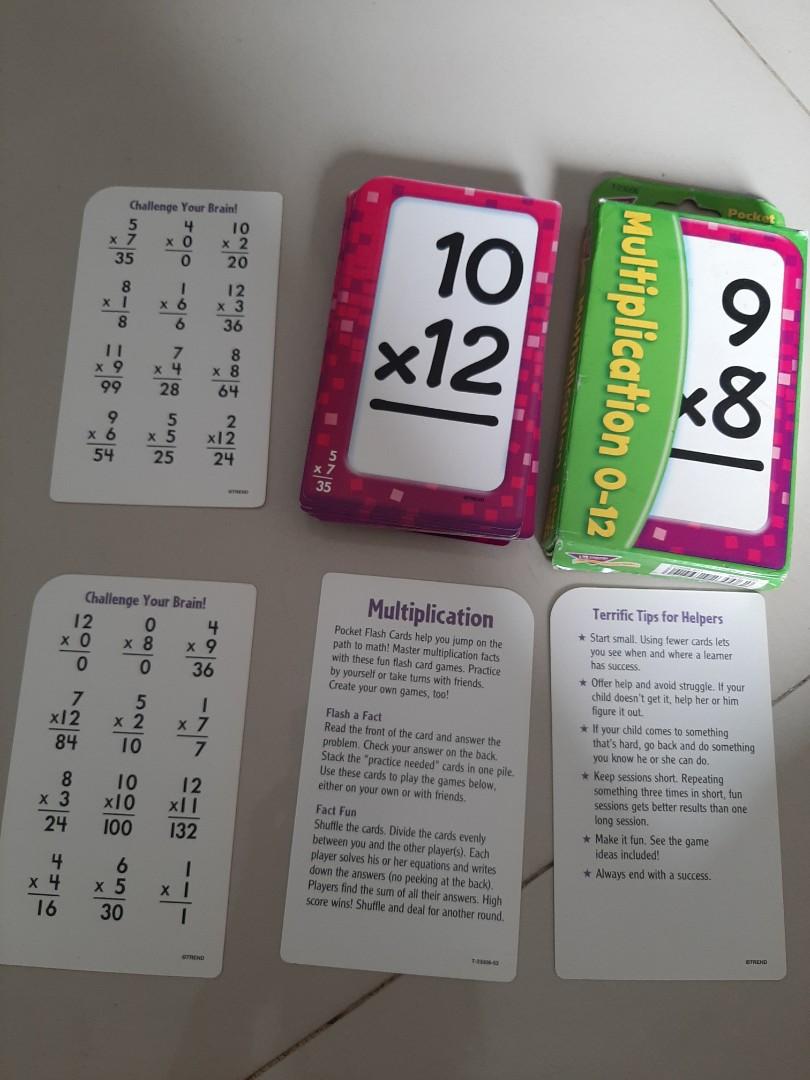 Flashcard perkalian, Buku & Alat Tulis, Buku Anak-Anak di Carousell