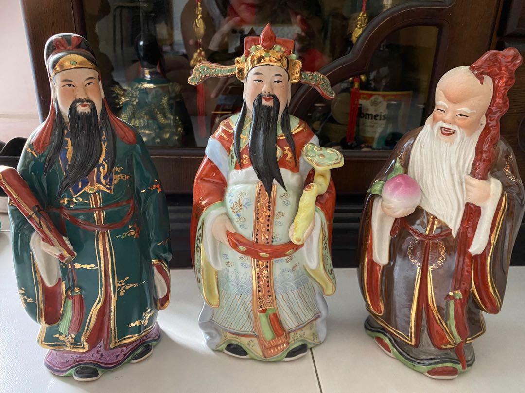 Fortune Longevity and Prosperity Statues, Furniture & Home Living, Home ...