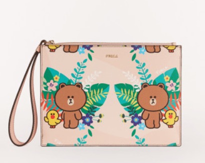 FURLA x LINE friends Envelope Clutch Bag, Women's Fashion, Bags ...