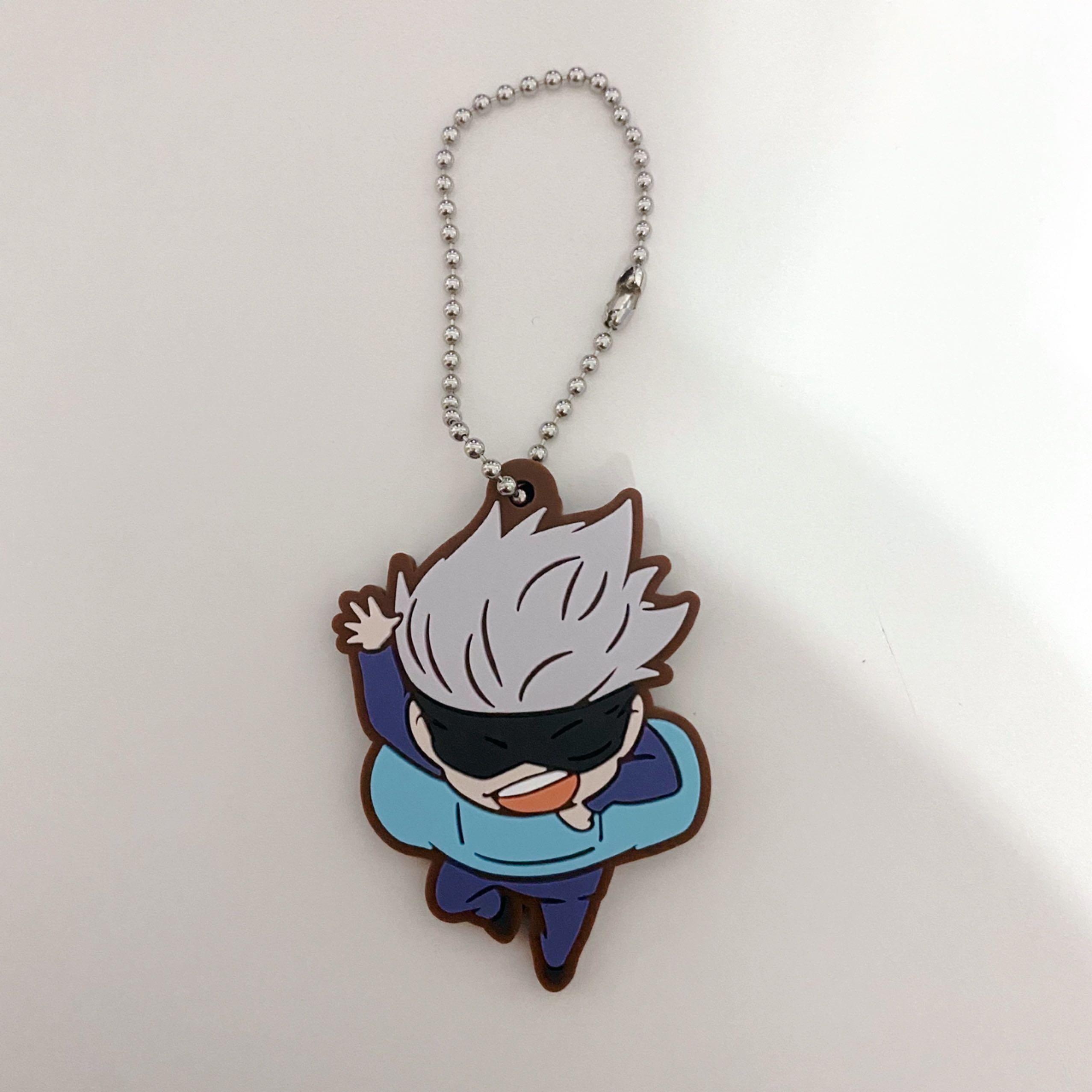 gojo rubber strap keychain (jujutsu kaisen jjk), Hobbies & Toys ...