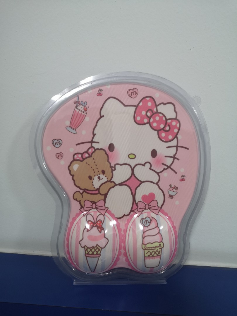 Hello Kitty Mouse Pad with Wrist Rest, Computers & Tech, Parts ...