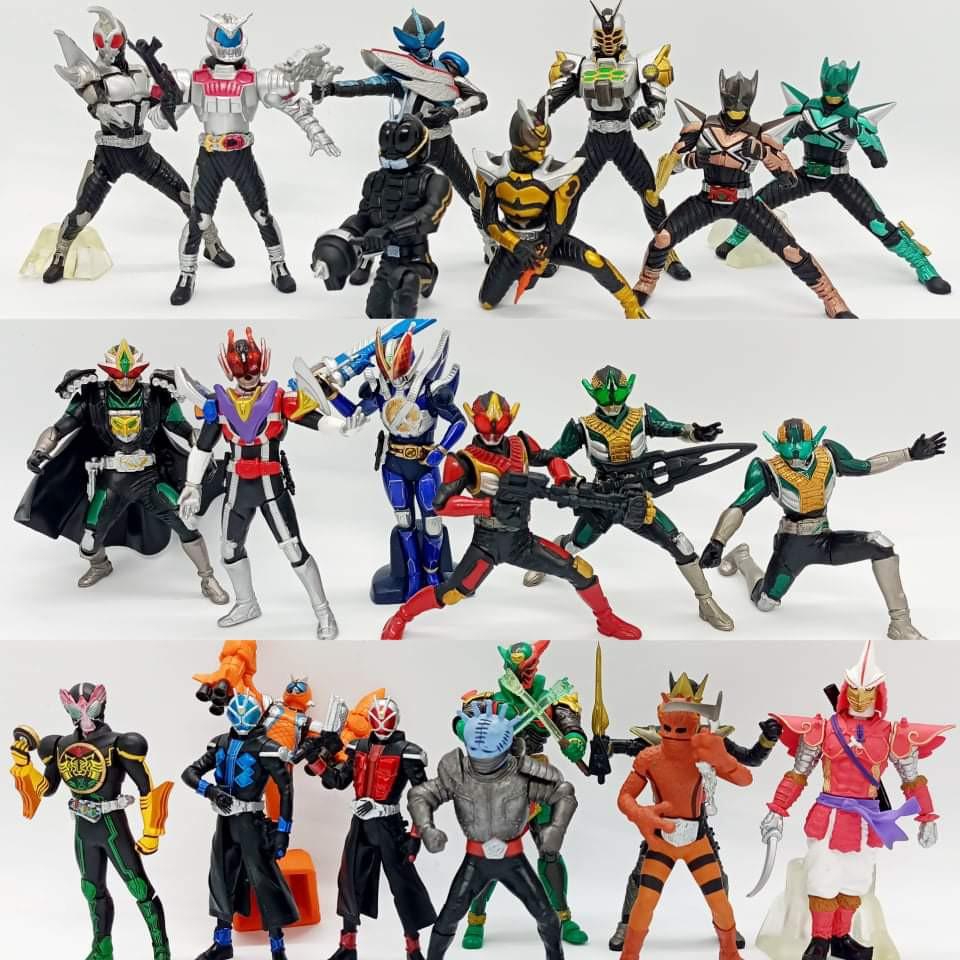 HG Gashapon Kamen Rider Kabuto / Den-O / OOO / Wizard / Fourze / Hibiki / Blade / Delzer Army ...