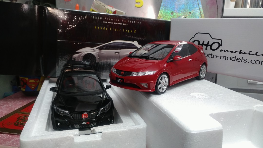 Honda civic type r 2gen fn2 Otto +fk2 ebbro same ig autoart 1/18 1model 1:18 kyosho, 興趣及遊戲, 玩具 ...