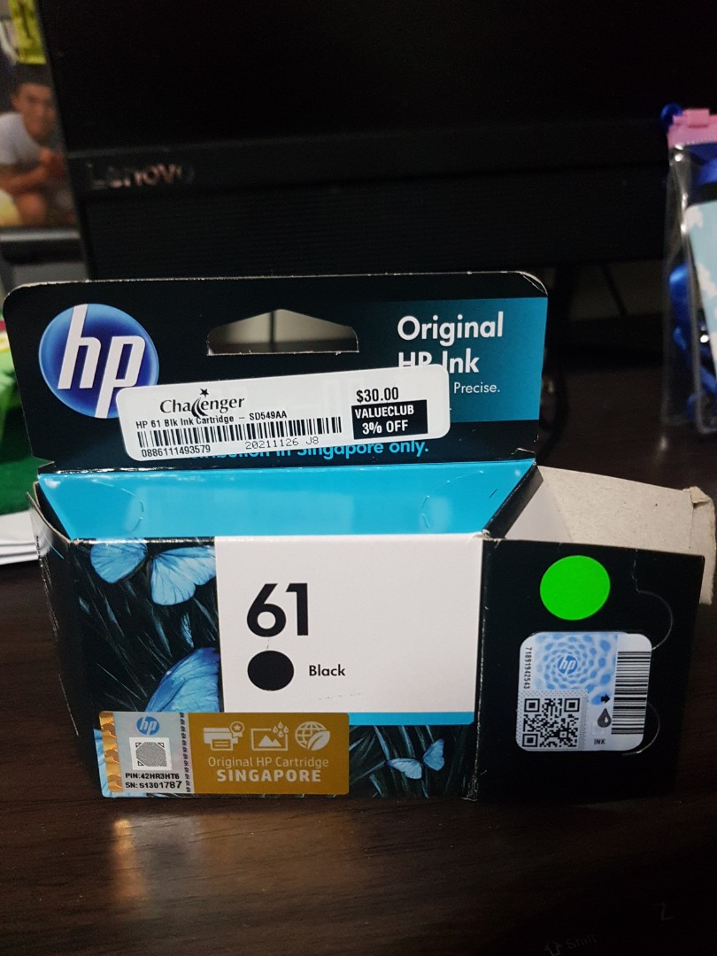 HP 61 Original Ink Cartridge, Computers & Tech, Printers, Scanners ...