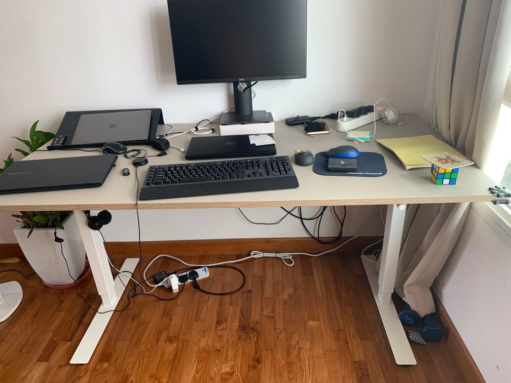 IKEA TROTTEN STANDING DESK, Furniture & Home Living, Furniture, Tables ...