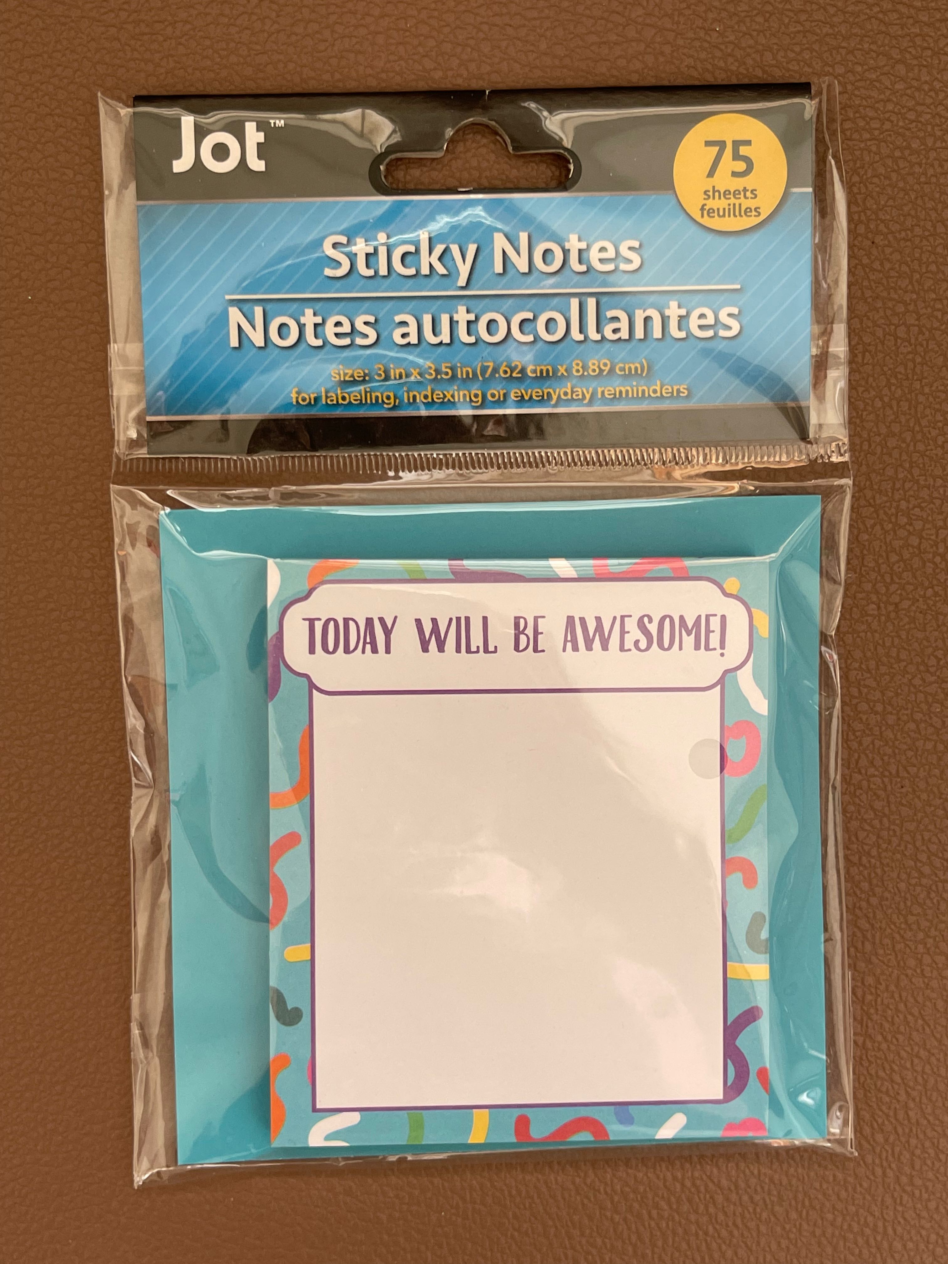 JOT Colorful Sticky Notes 4 Designs, Hobbies & Toys, Stationary & Craft ...