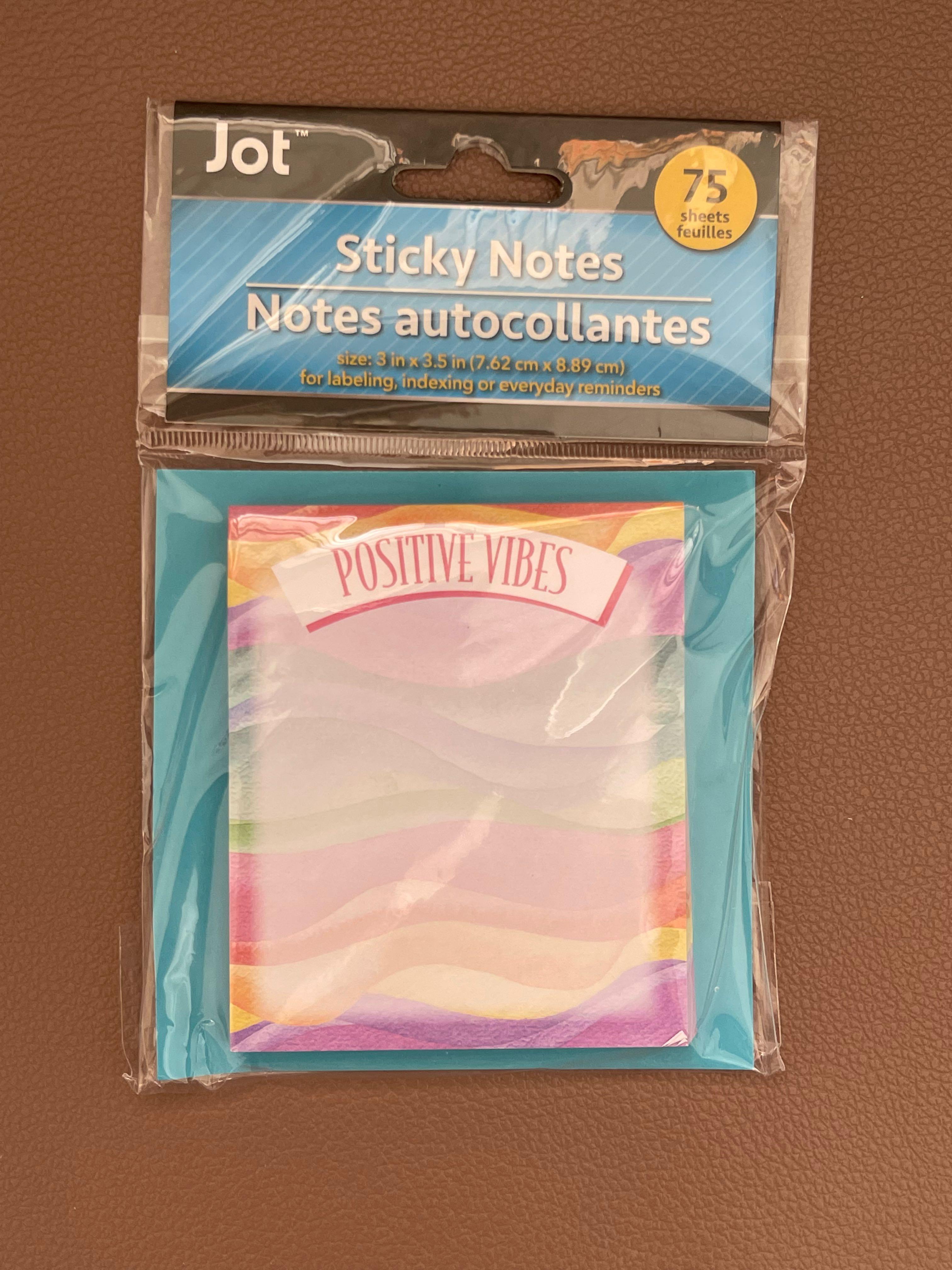 JOT Colorful Sticky Notes 4 Designs, Hobbies & Toys, Stationary & Craft ...