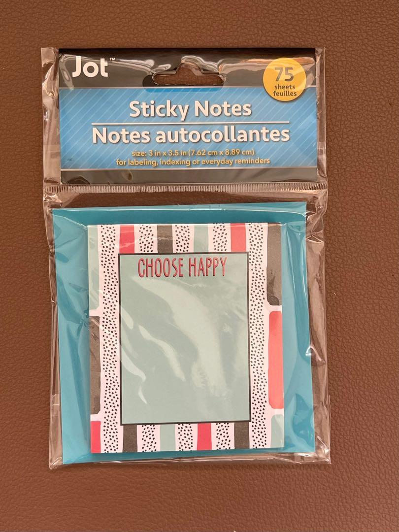JOT Colorful Sticky Notes 4 Designs, Hobbies & Toys, Stationary & Craft ...