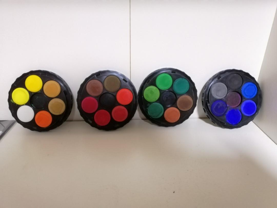 Koh-i-noor watercolour paint palette discs 24 colour, Hobbies & Toys ...