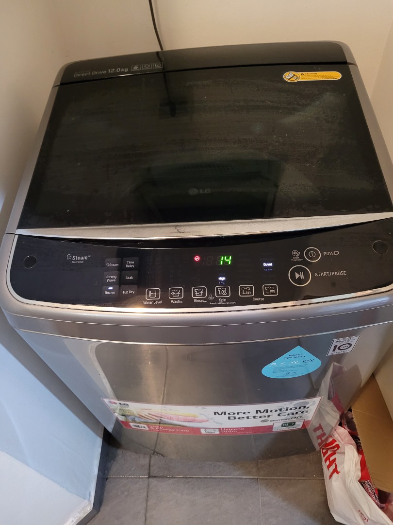 LG 12kg direct drive top load washing machine, TV & Home Appliances ...