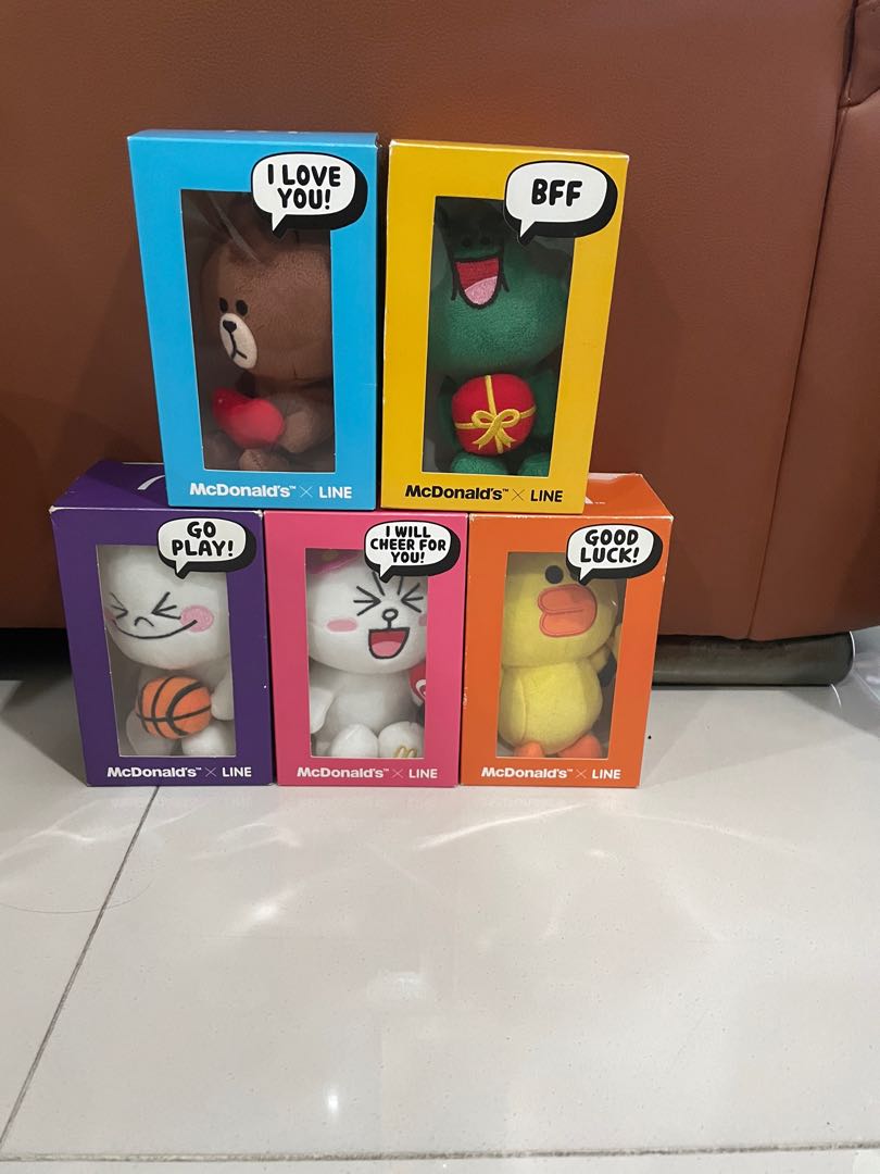 Line Friends x Macdonalds plushies/soft toys, Hobbies & Toys, Toys ...