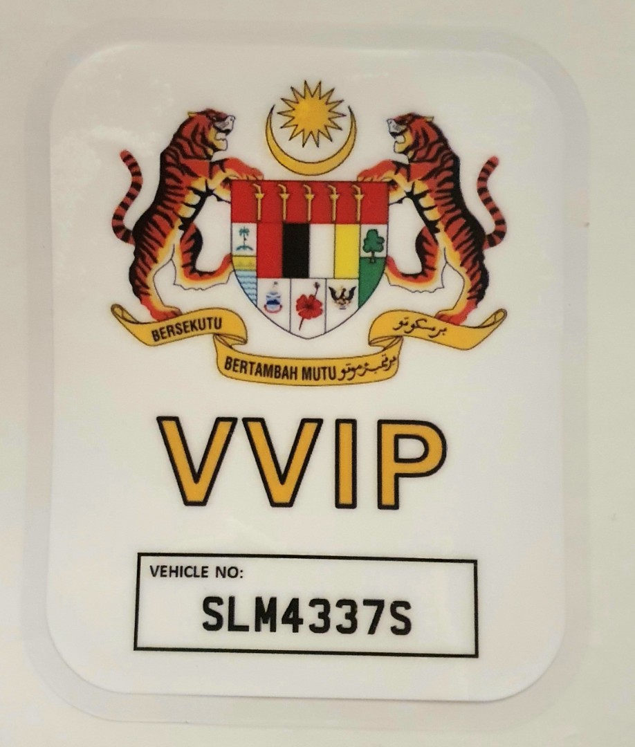 Malaysia VVIP Customised Car Decal, Hobbies & Toys, Stationery & Craft, Art & Prints on Carousell