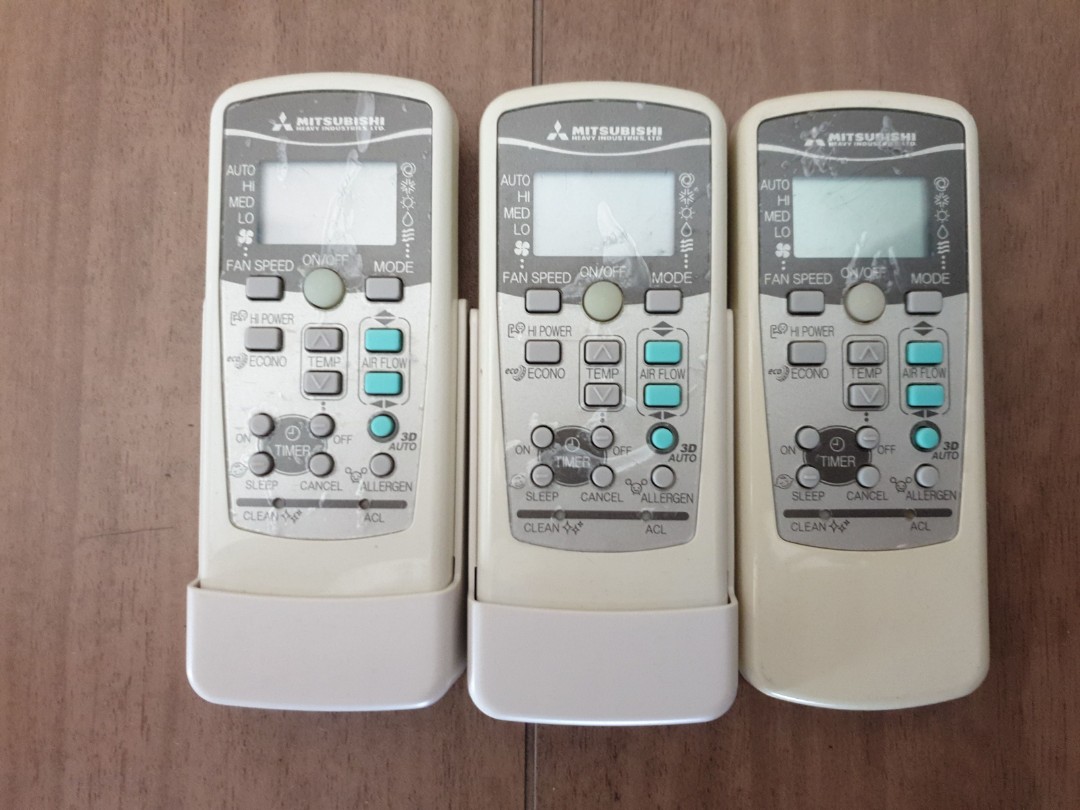 Mitsubishi aircon remote x 3, TV & Home Appliances, Air Conditioners ...