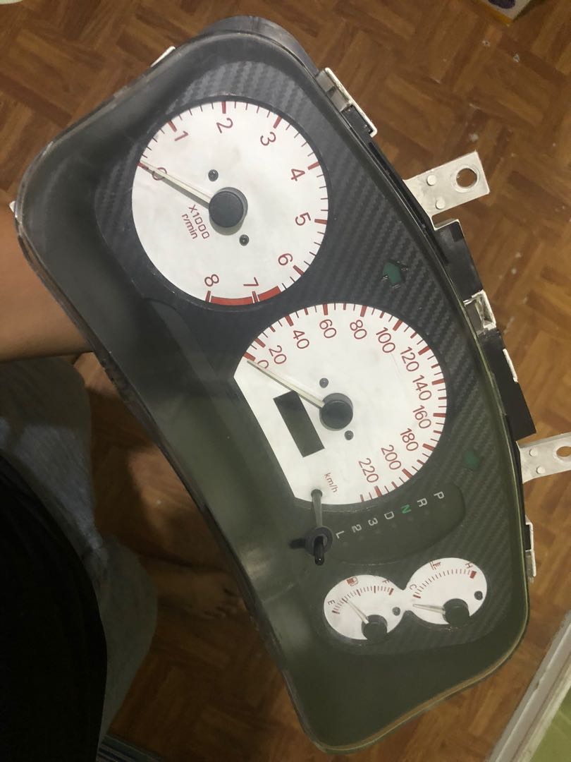 Mitsubishi lancer pizza ck4a/cj4a/ evo456 white face gauge, Car Parts ...
