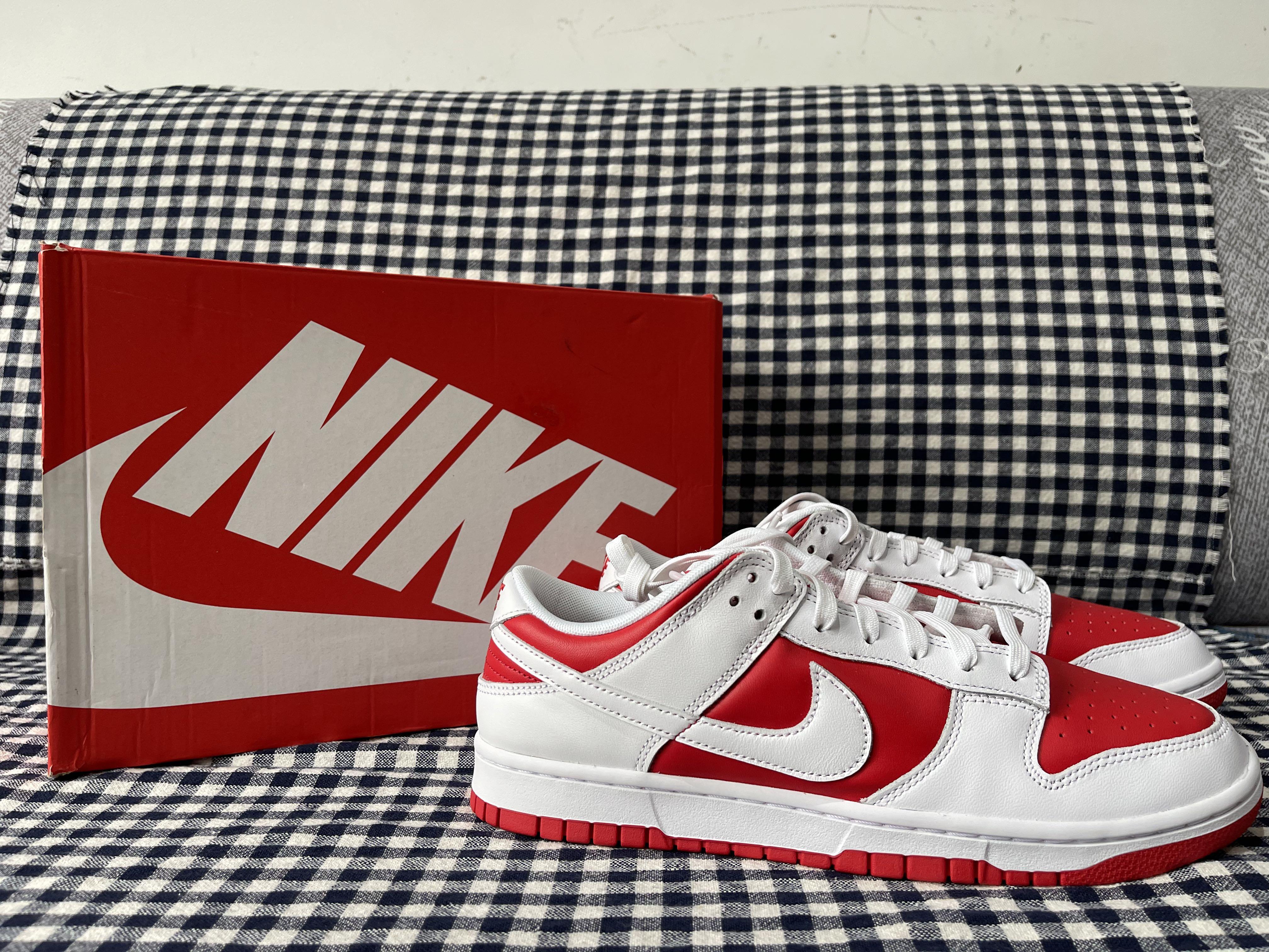 Nike Dunk University Red, Men's Fashion, Footwear, Sneakers on Carousell