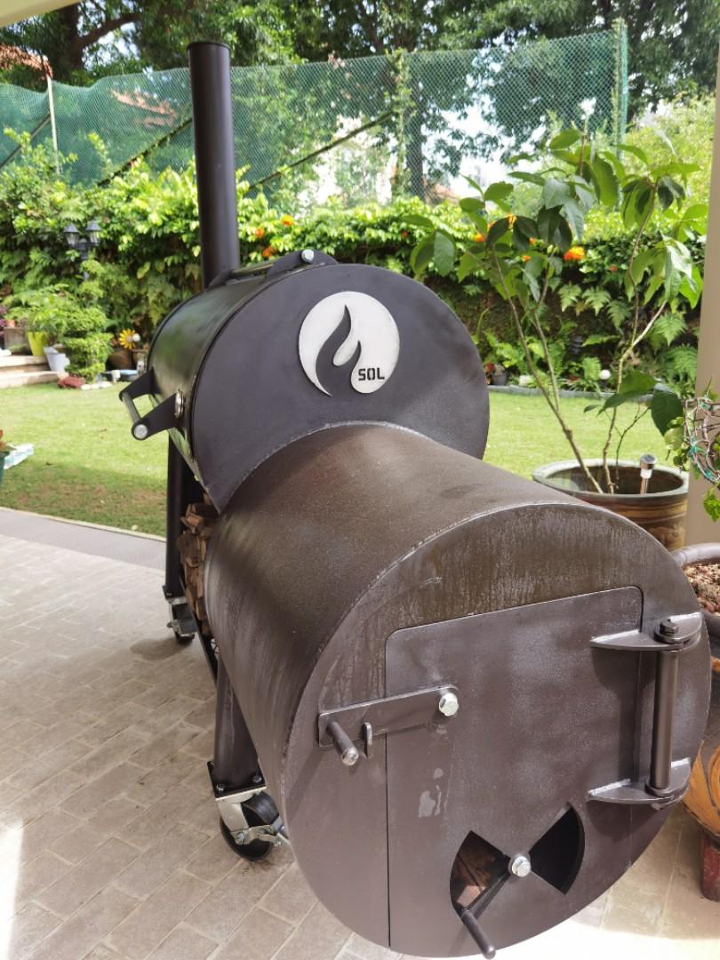 SOL BBQ Offset Smoker for Low & Slow BBQ / Grills / Pits, TV & Home ...