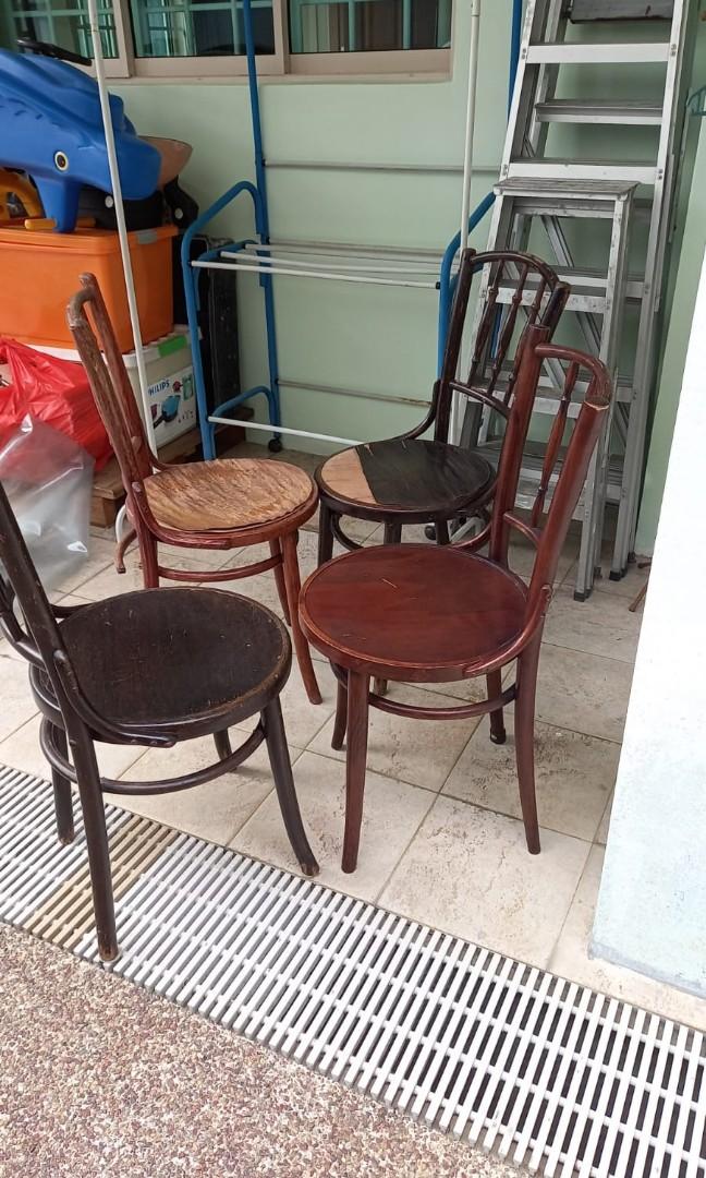 Old nostalgic kopitiam chair, Furniture & Home Living, Furniture ...