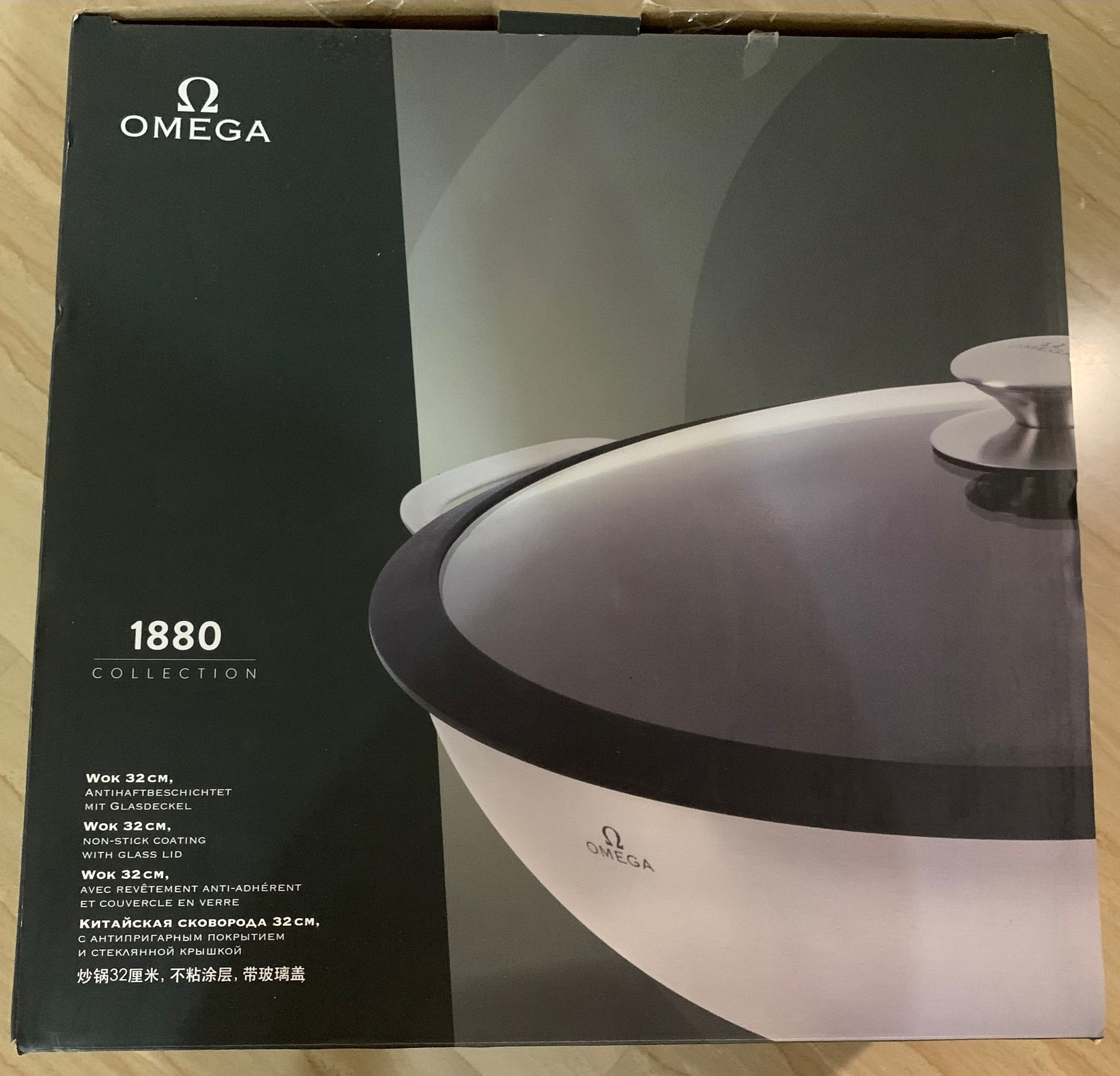 Omega 32cm Stainless Steel Wok, Furniture & Home Living, Kitchenware ...